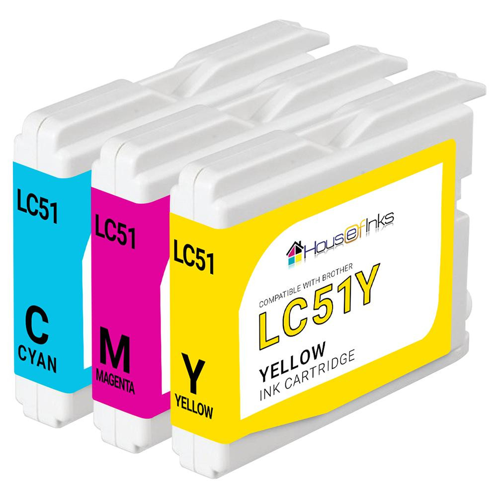 Brother LC-51 (LC51) Compatible Ink Cartridges 3PK (1ea. CMY) Combo ...