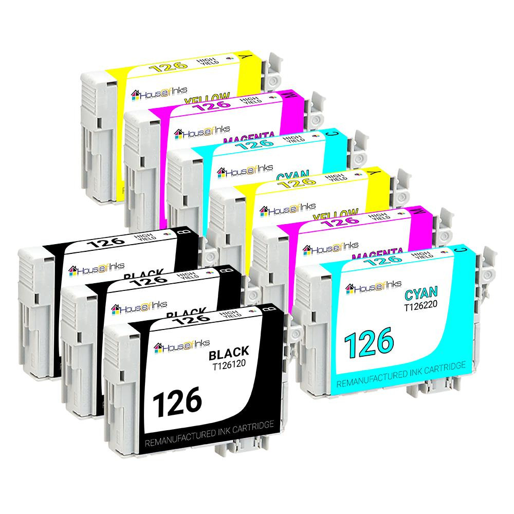 Epson 126 Series HY Remanufactured Ink Cartridges 9PK (3B, 2ea. CMY ...