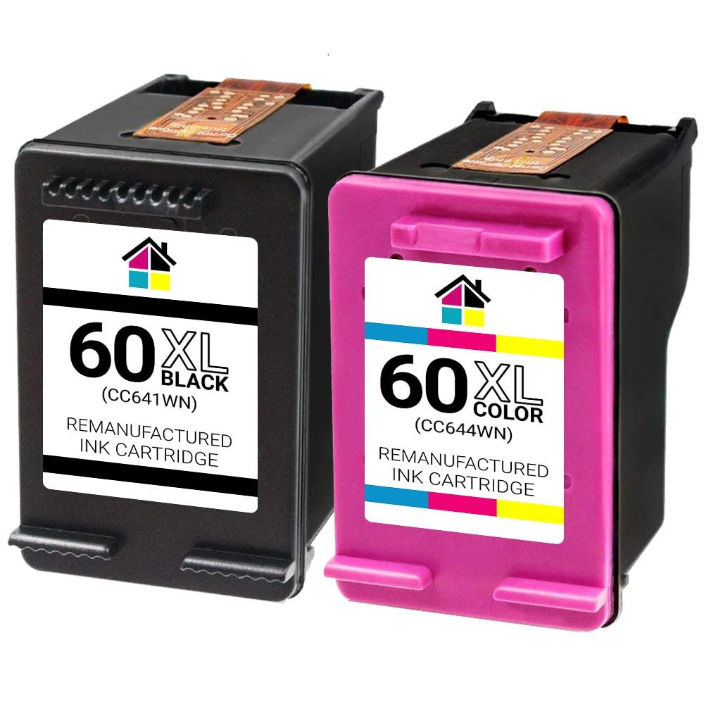 HP 60XL (CC641WN/CC644WN) HY Remanufactured Ink Cartridges 2PK – 1B, 1C ...