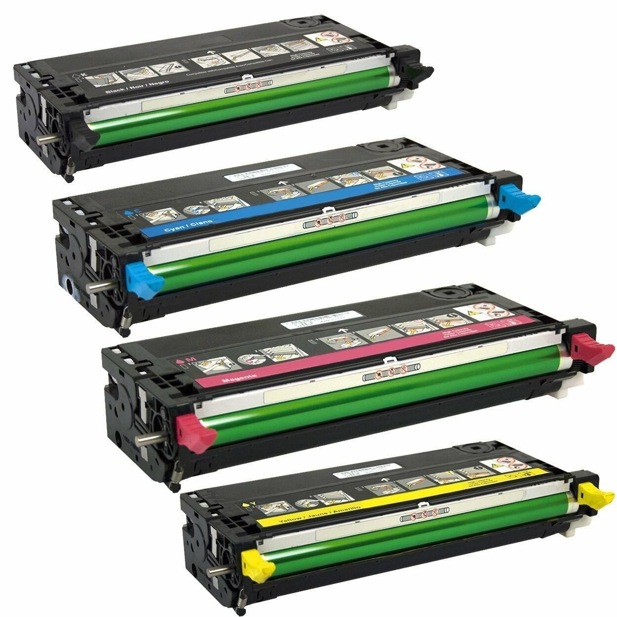 Dell 3110/3115 High Yield Replacement Toner Cartridges 4PK (1ea. BCMY ...
