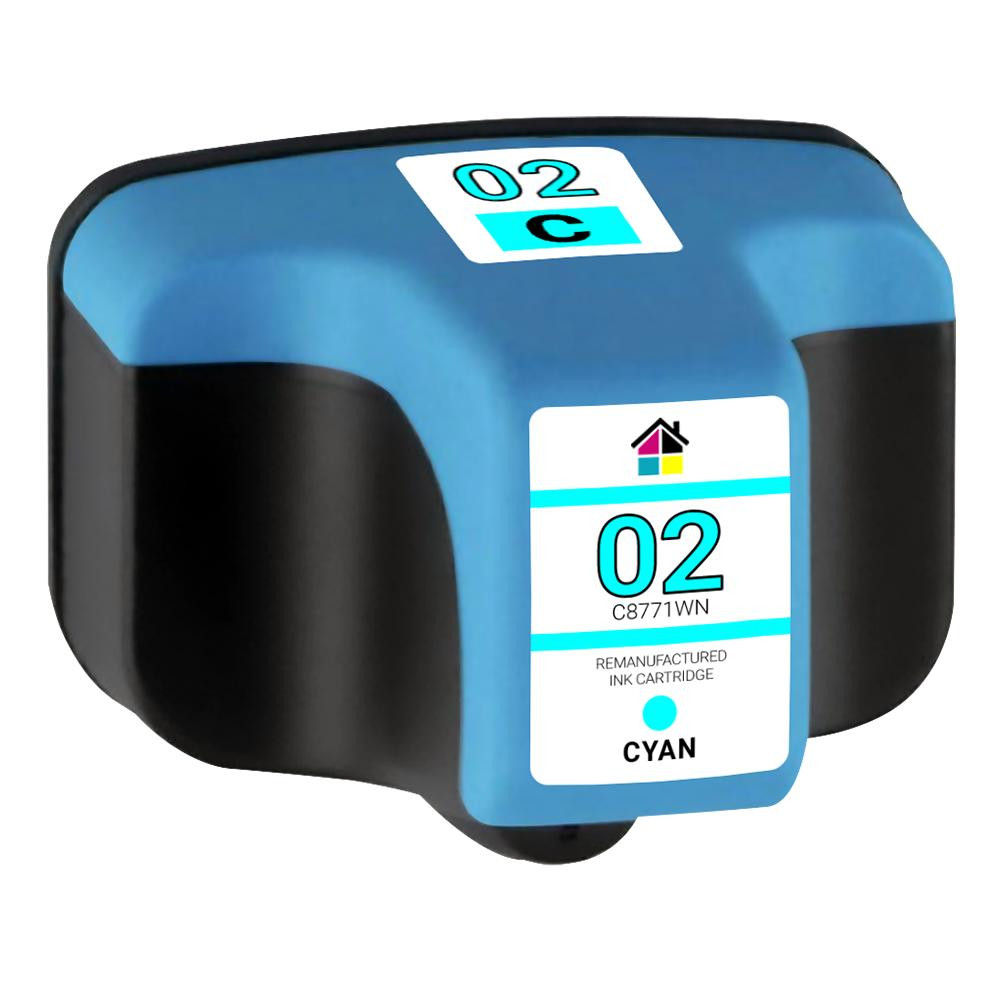 HP 02 (C8771WN) High Yield Cyan Remanufactured Ink Cartridge ...