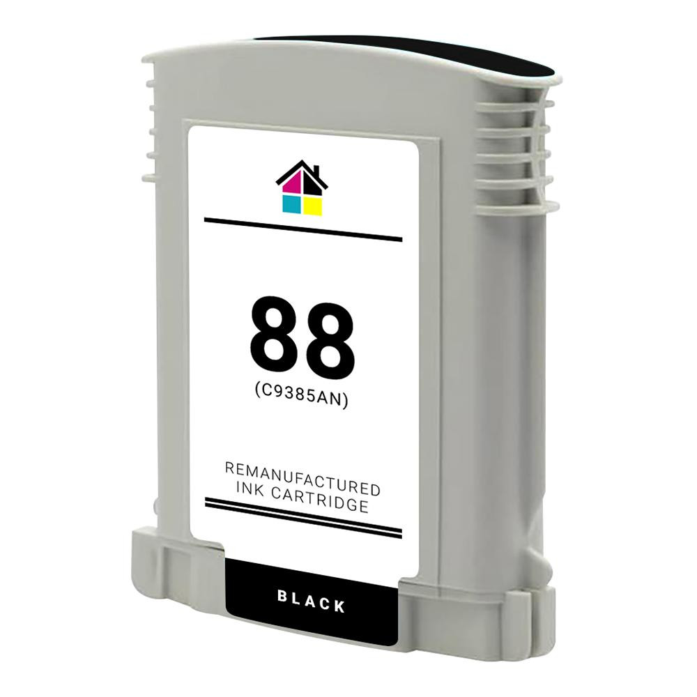 HP 88XL (C9396AN) High Yield Black Remanufactured Ink Cartridge | Inkguides.com