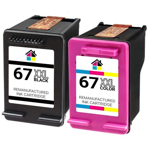 2pk HP 67XXL HY Remanufactured Ink Cartridges / 1B, 1C (3 x standard ...