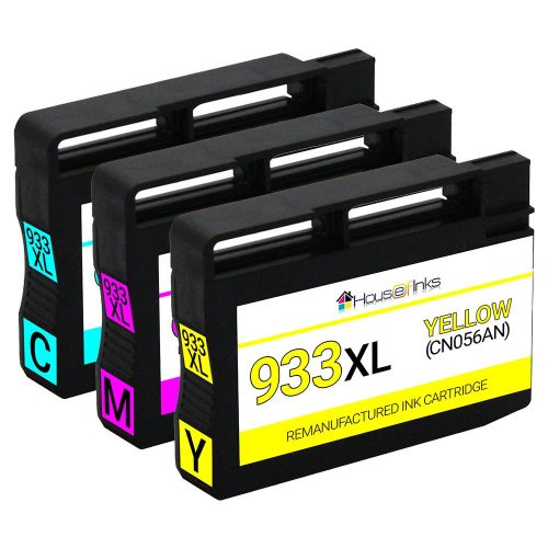 HP 933XL High Yield Remanufactured Ink Cartridges 3PK (1ea. CMY) Combo ...
